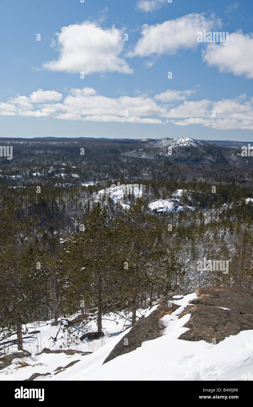 Winter landscape near Marquette Michigan in the Upper Peninsula of ...