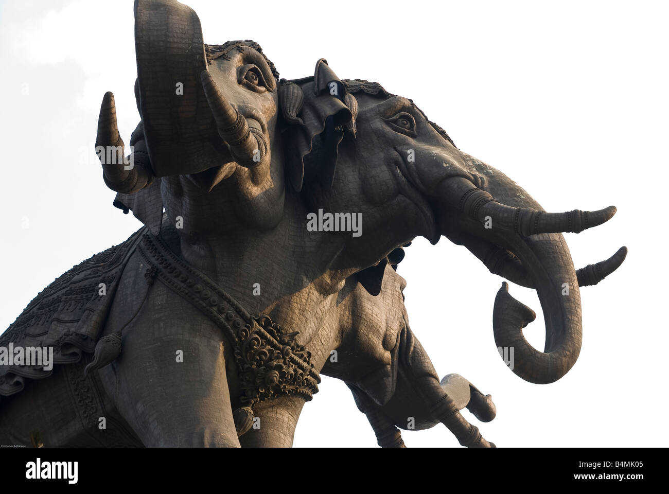 The majestic Three Headed Elephant of the Erawan Museum Stock Photo - Alamy