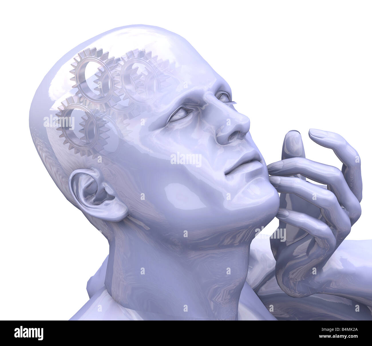 Gears brain hi-res stock photography and images - Alamy