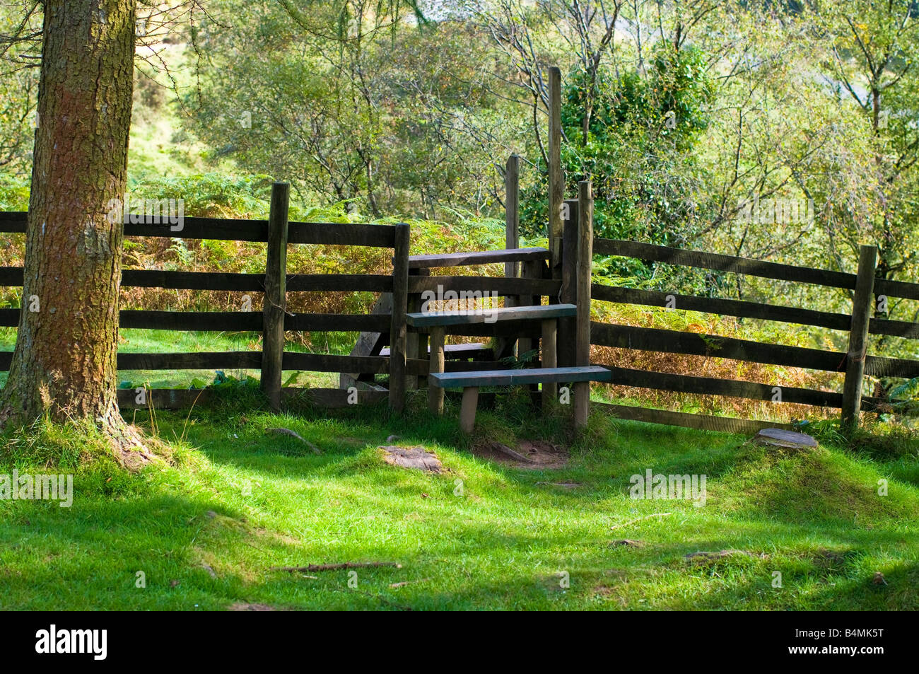 A gate on a footpath Stock Photo - Alamy