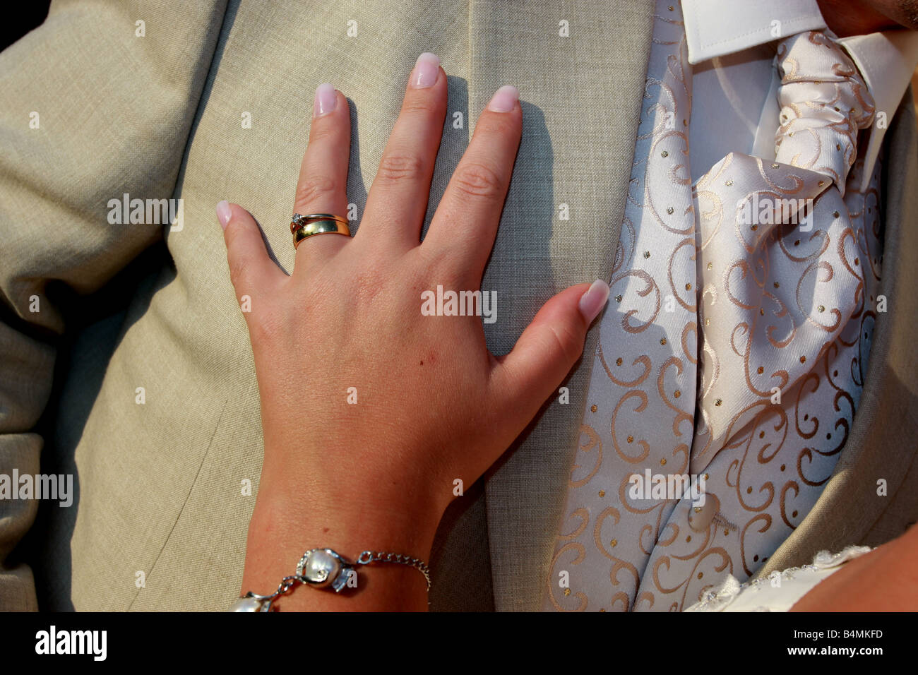 Coloured ring on hand hi-res stock photography and images - Alamy