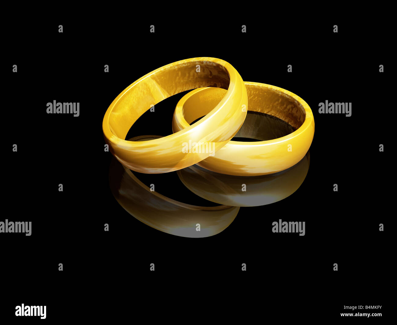 3d render wedding rings hi-res stock photography and images - Alamy