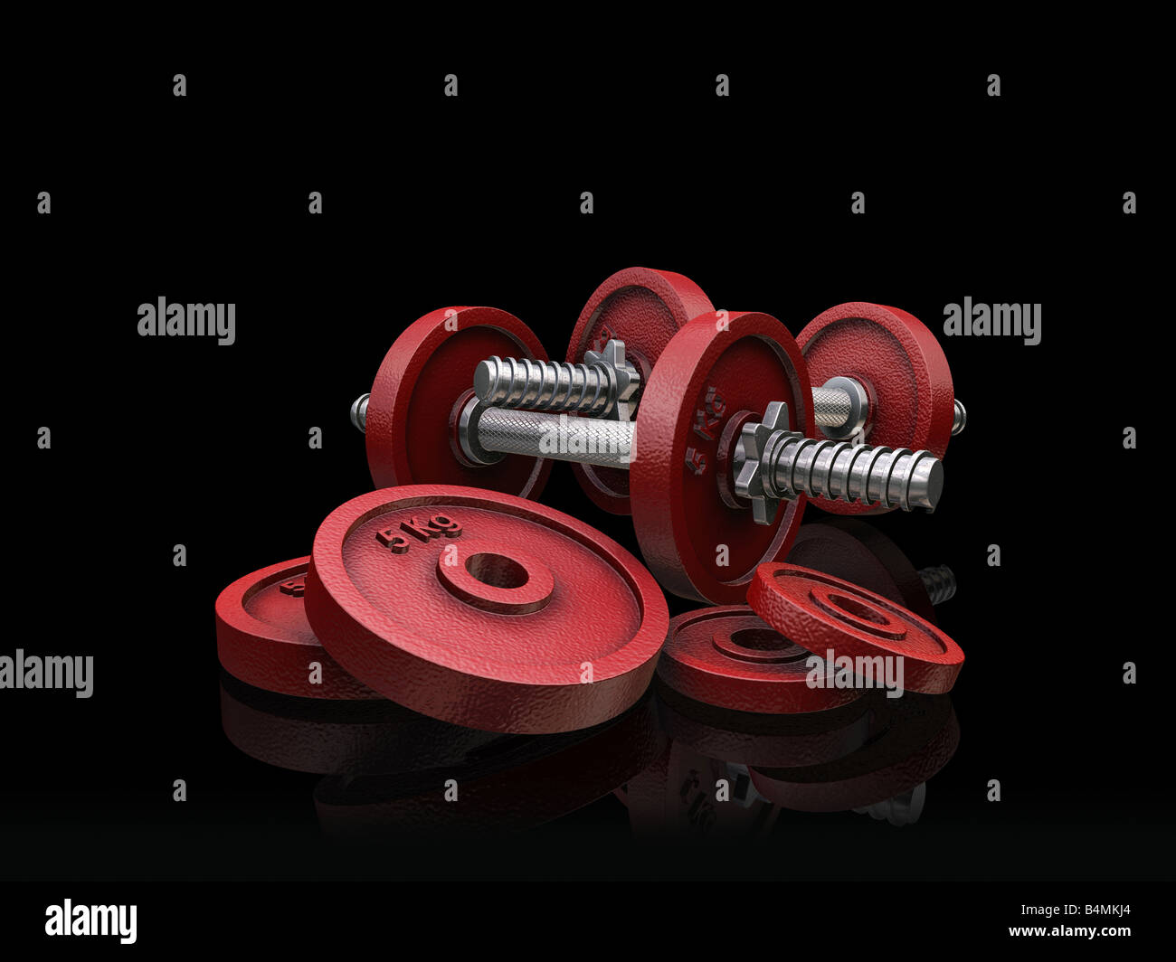 3D render of weights Stock Photo - Alamy