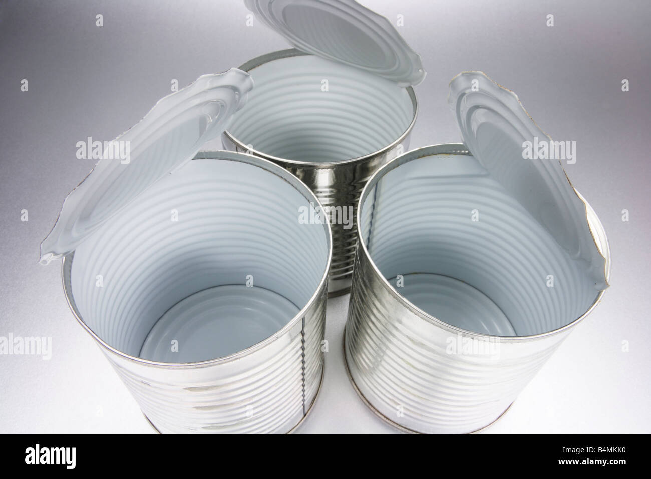 Empty Tin Cans Stock Photo - Alamy