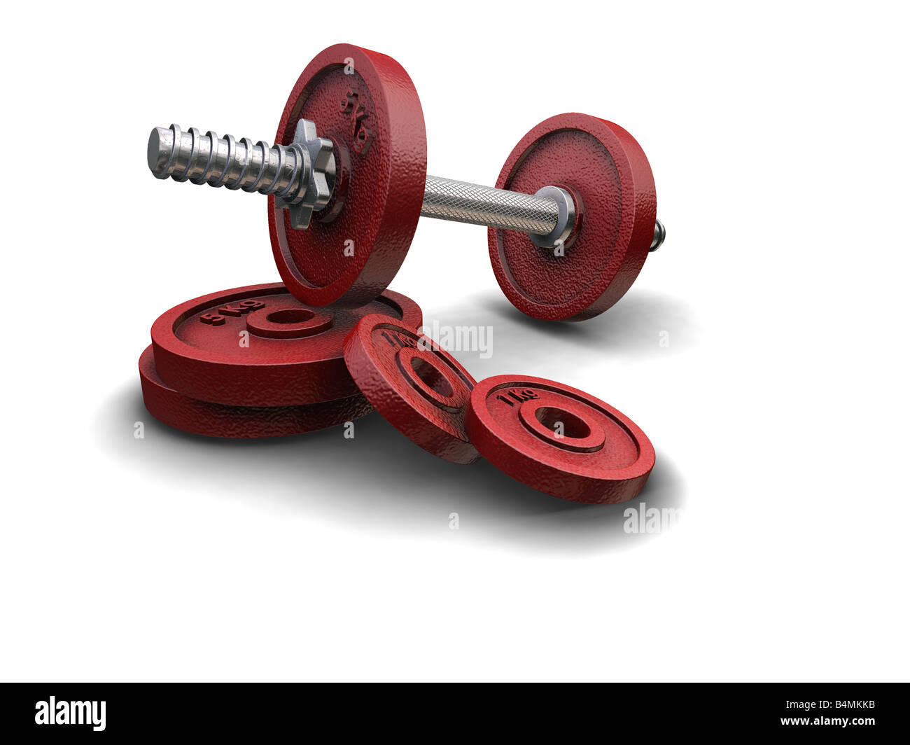 3D render of weights Stock Photo - Alamy