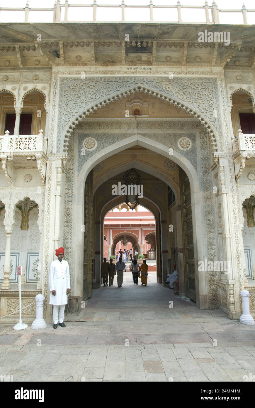 India Rajasthan Jaipur Mubarak Mahal sandstone palace in the City ...