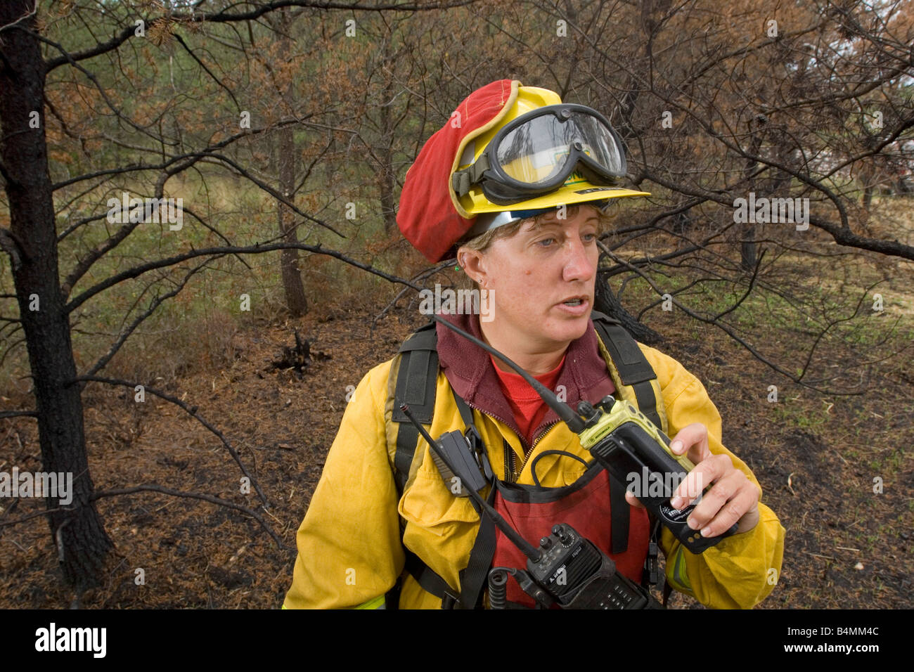 Female firefighter forest fire hi-res stock photography and images - Alamy