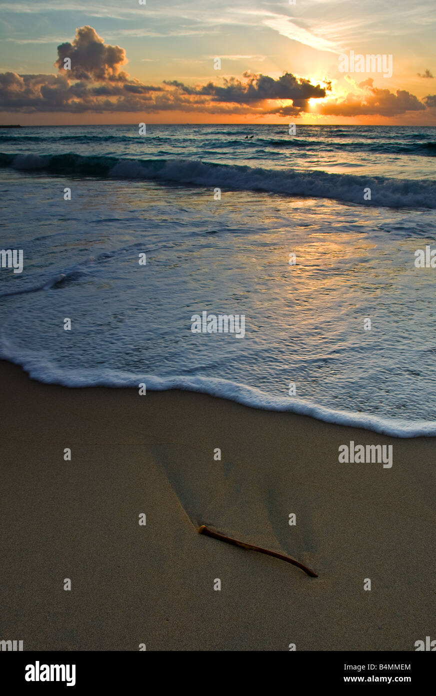 Sunset at Sennen Beach in Cornwall Stock Photo - Alamy