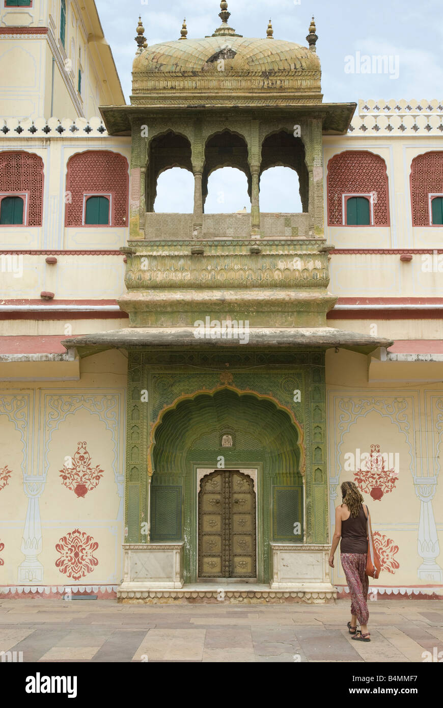 India Rajasthan Jaipur Mubarak Mahal sandstone palace in the City ...