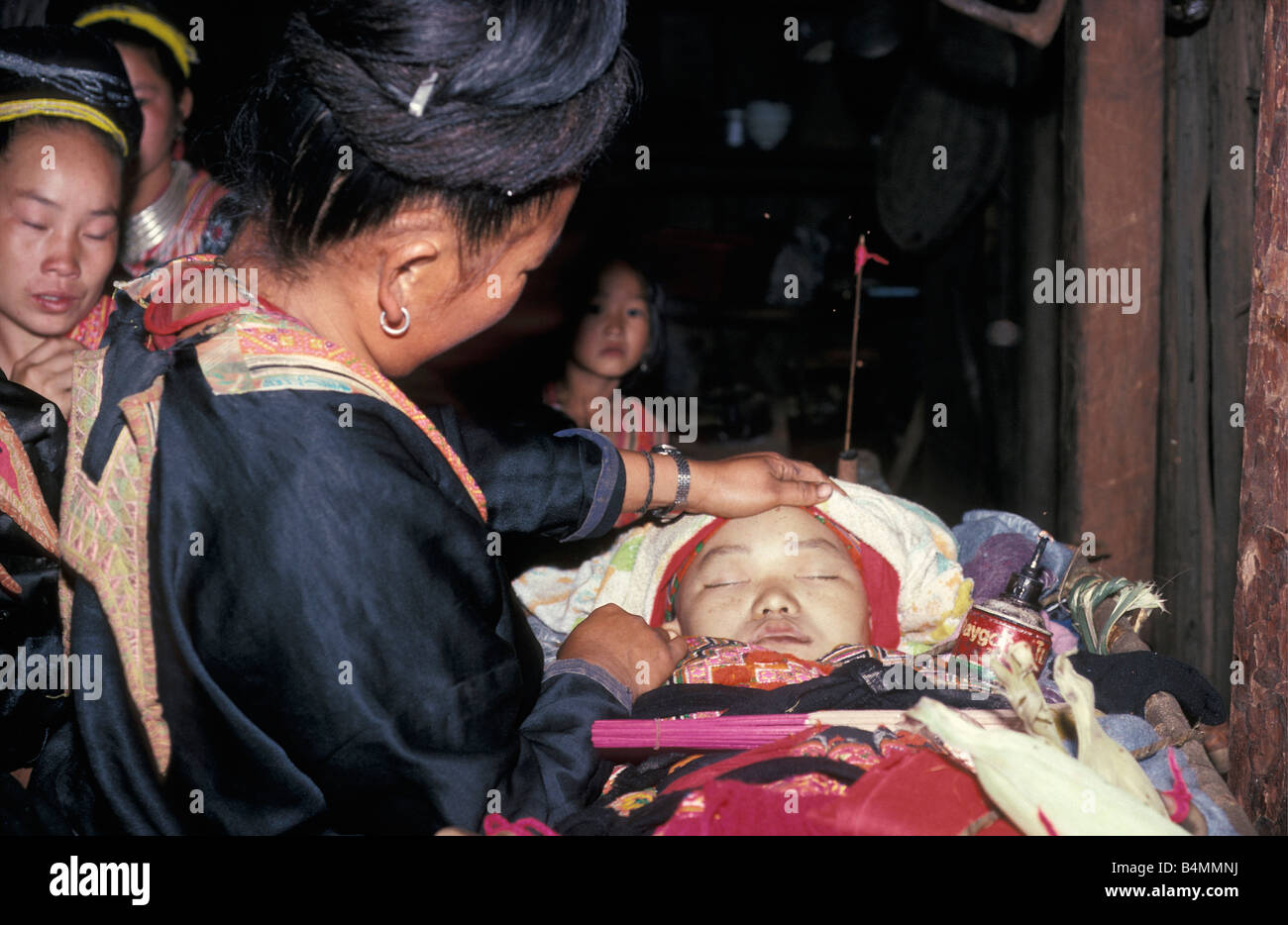 Thailand Chiang Mai People of Meo hill tribe Funeral of 16 year old ...