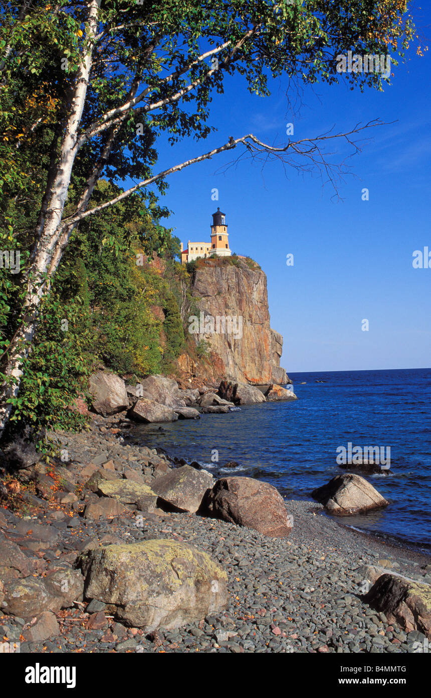 Afternoon light on Split Rock Lighthouse from the north shore of Split ...