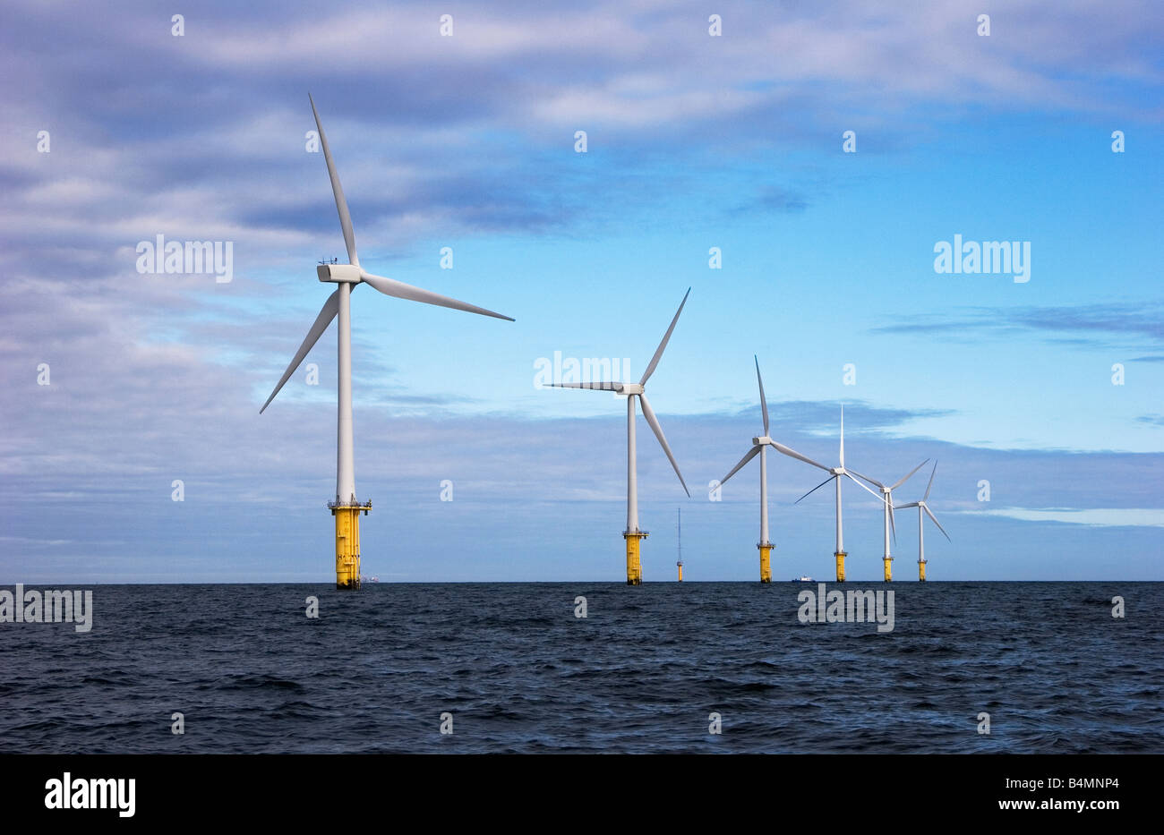 North Hoyle Offshore Wind Farm, off coast of Rhyl, North Wales ...