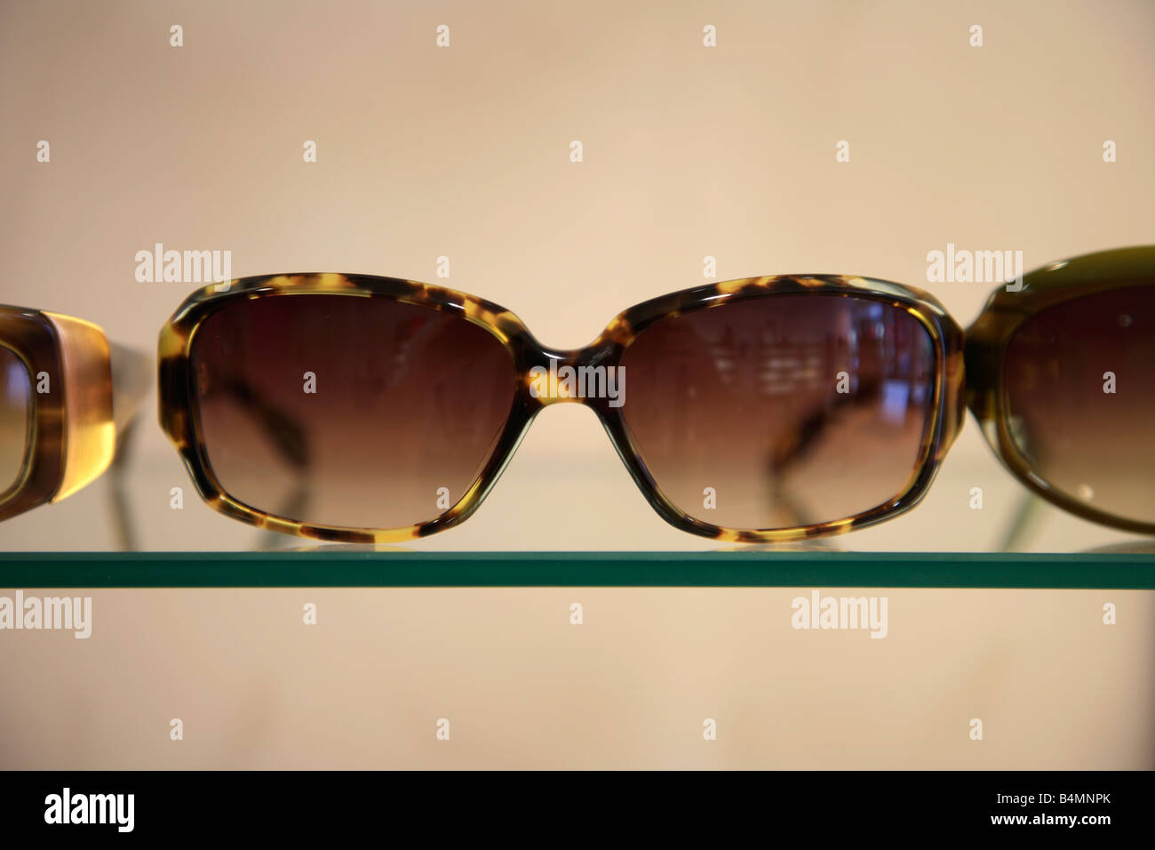 Designer Spectacle Glasses on display in a Trendy High Street Opticians ...