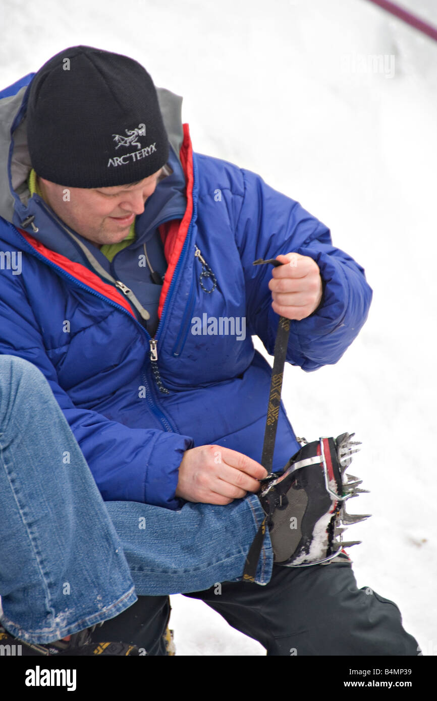Ice climbing during Michigan Ice Fest at Pictured Rocks National ...