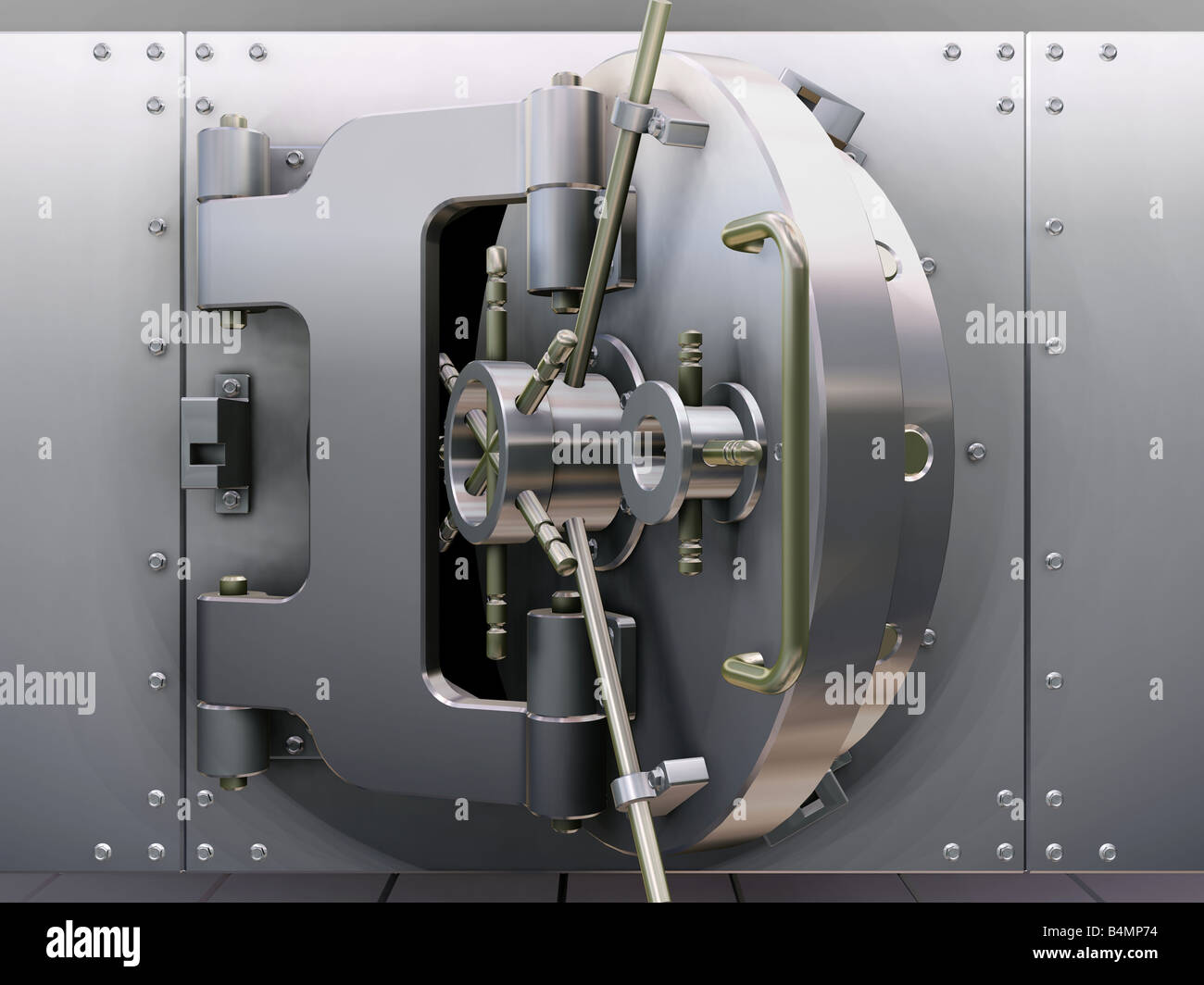 3D render of a bank vault Stock Photo - Alamy