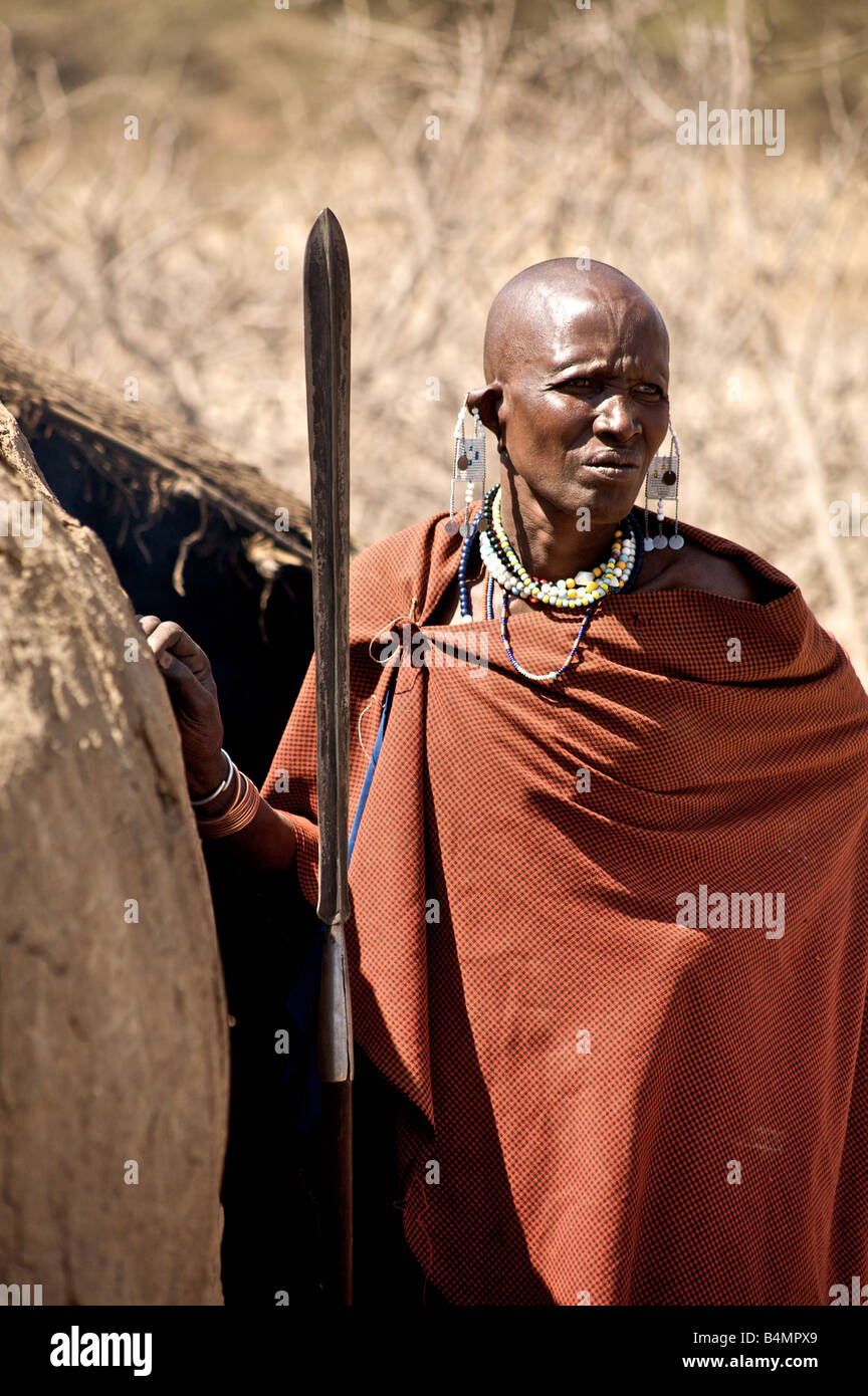 Old Traditional Massai Tanzania Stock Photo - Alamy