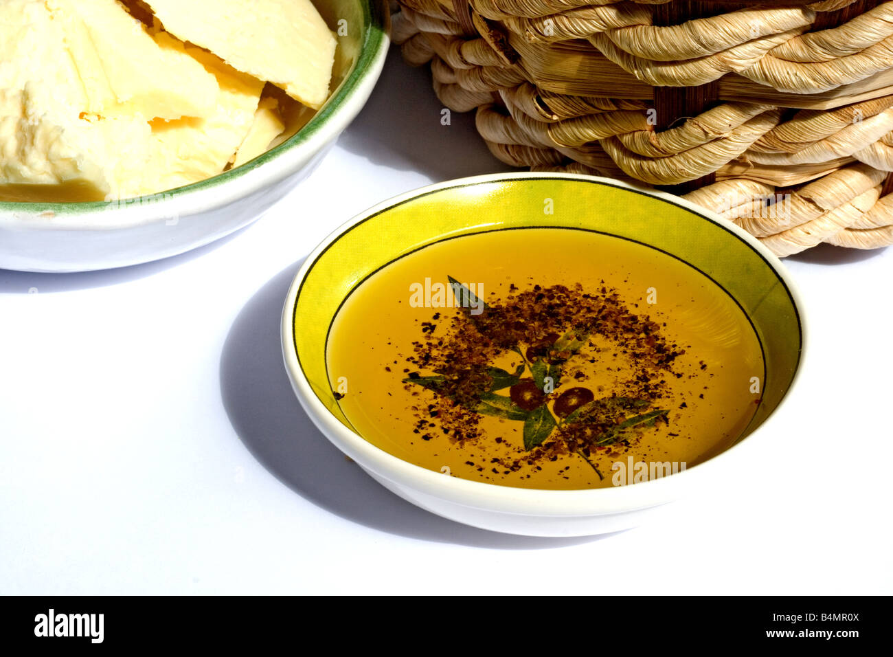 Olive oil and cheese Stock Photo - Alamy