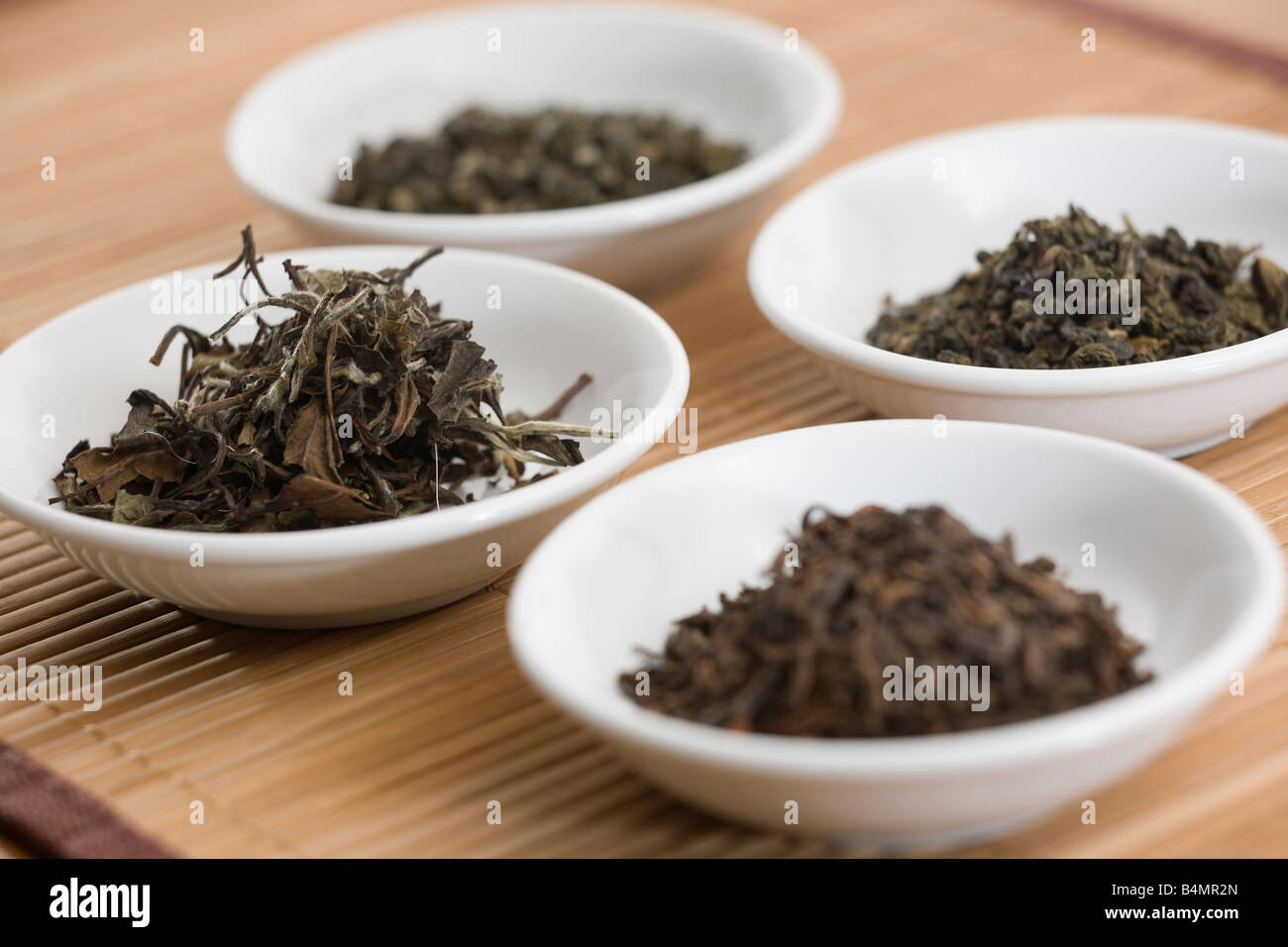 Leaves of several Chinese tea varieties Stock Photo - Alamy