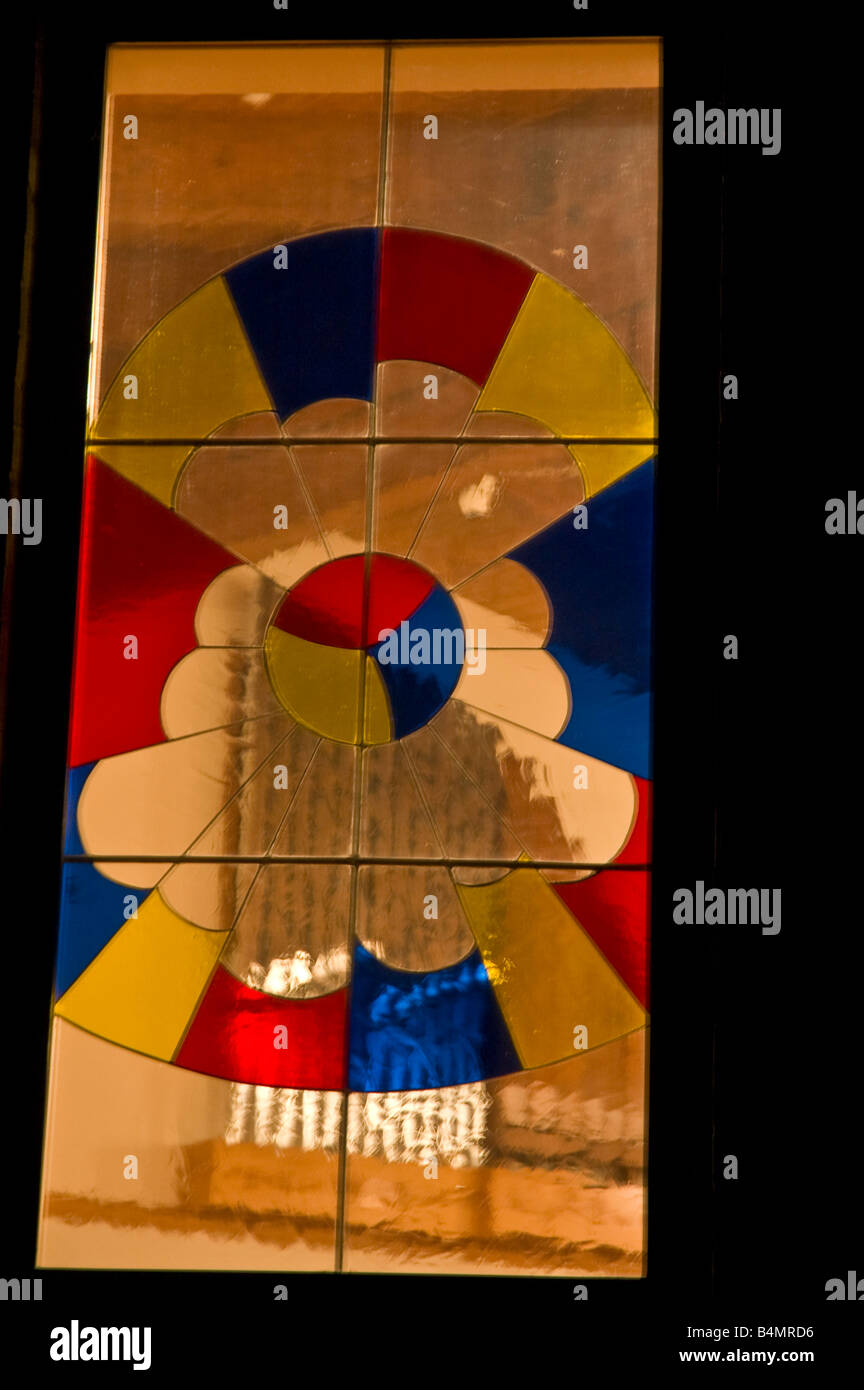 Abstract stained glass church window Stock Photo - Alamy