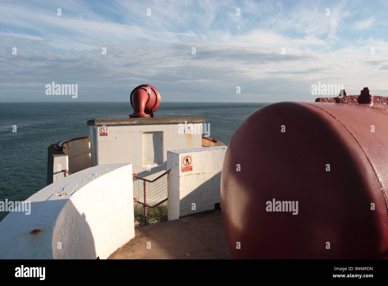 Foghorn and accompanying compressed air tanks at the Mull of Galloway ...