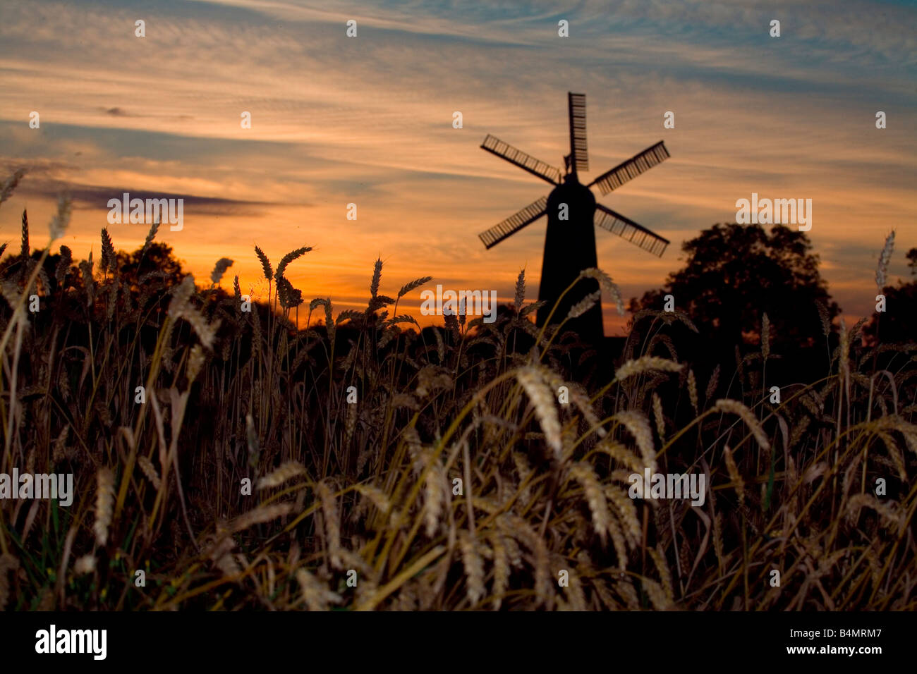 six sail Waltham Windmill near Grimsby Humberside north east ...