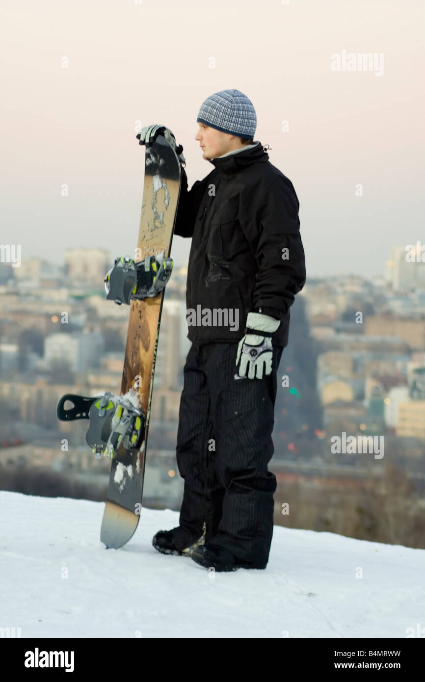 Male person ski snowboarding hi-res stock photography and images - Alamy