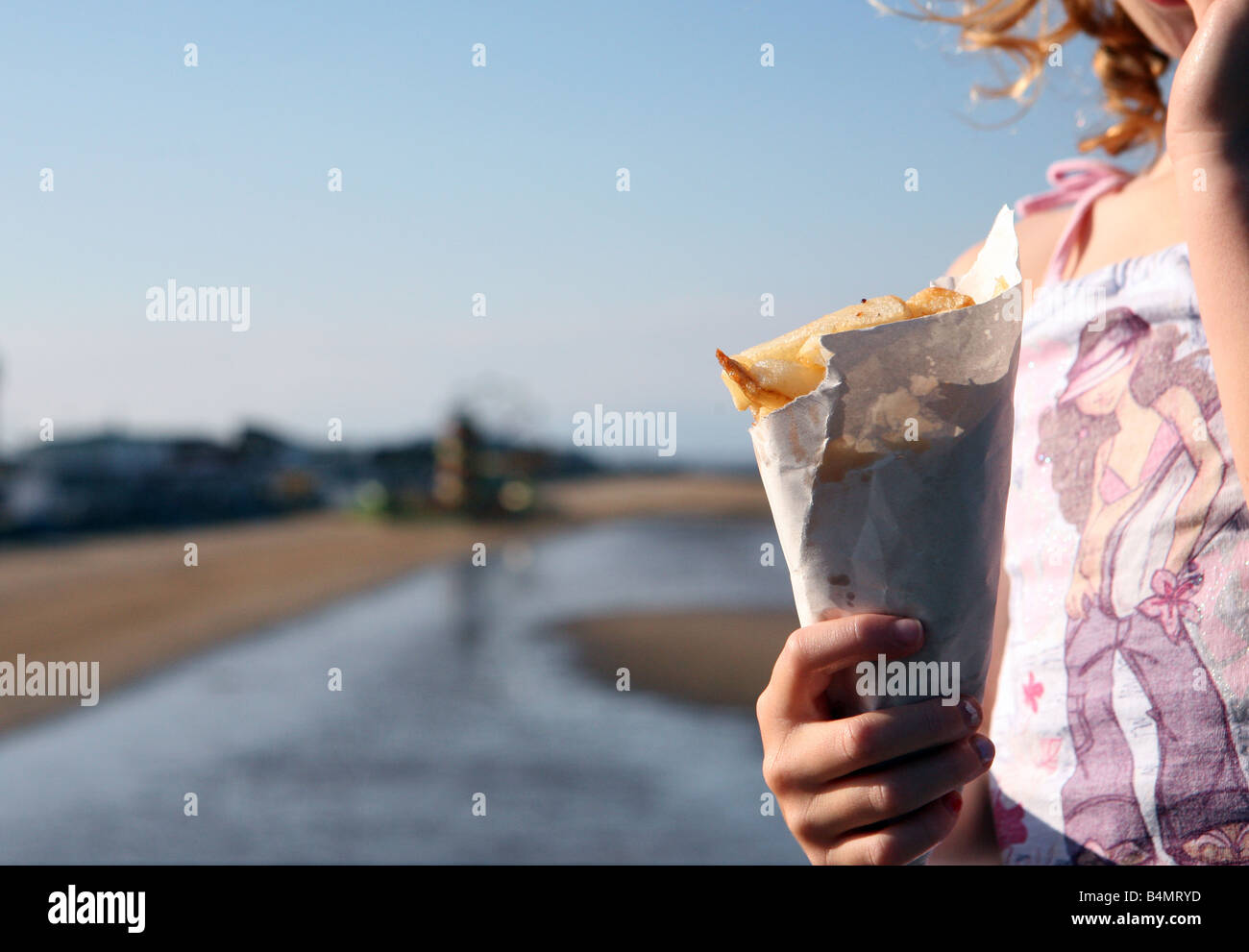 Chips cone beach hi-res stock photography and images - Alamy