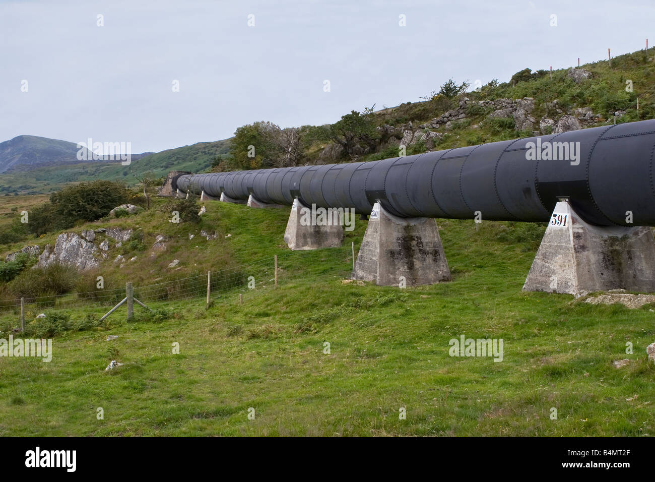 Overland pipeline carrying water for 5km from Cowlyd reservoir to ...