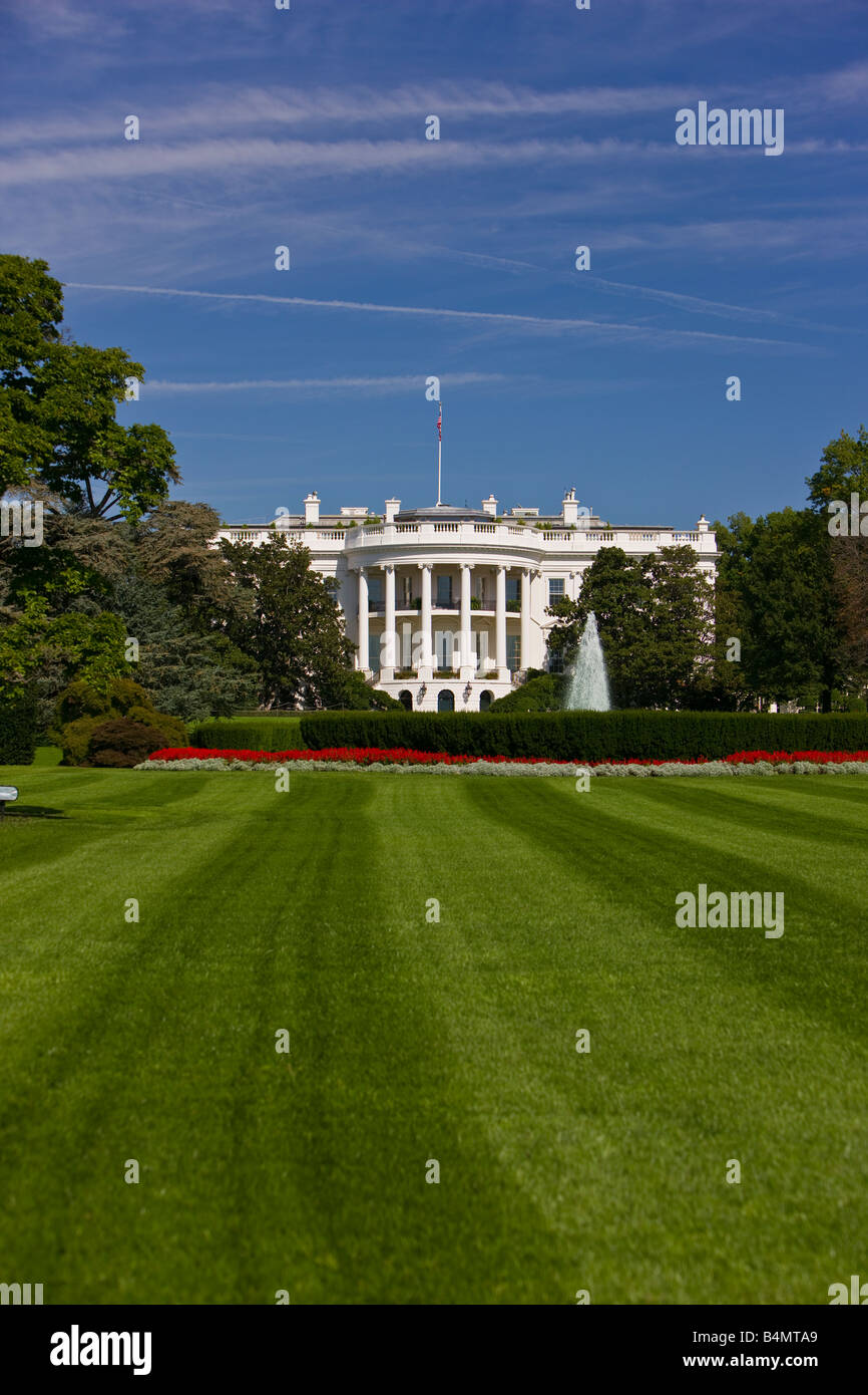 WASHINGTON DC USA The White House south portico and south lawn Stock ...