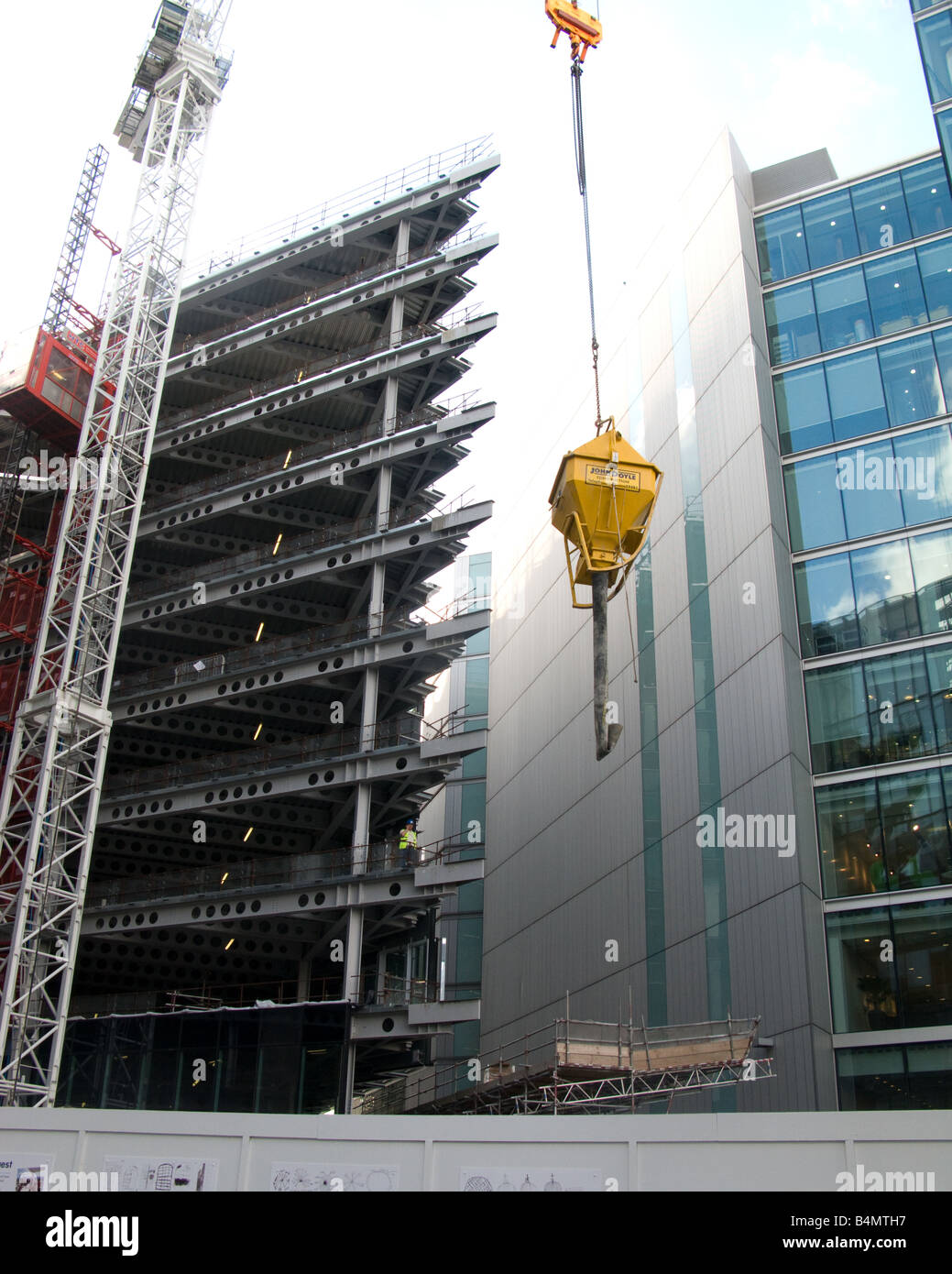 An office block under construction in the More London development ...