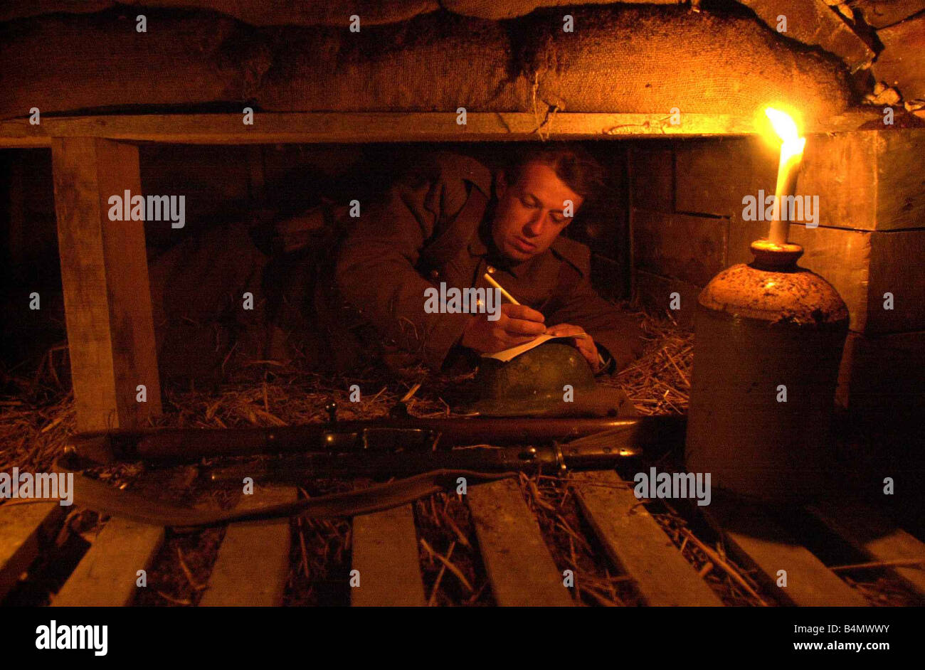 The Trench TV Programme November 2001 Rupert Hamer in The Trench Stock ...