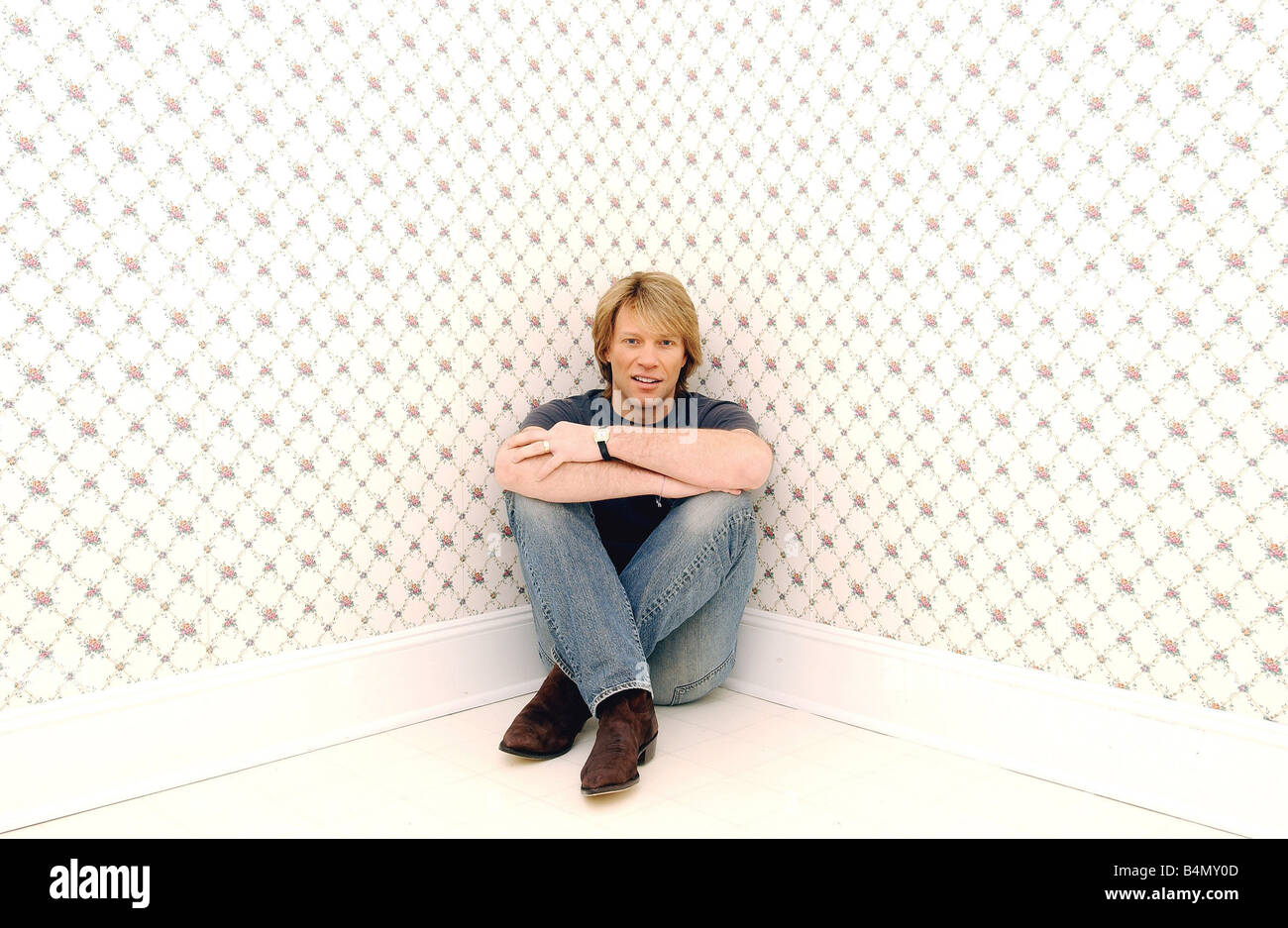 American Rock star Jon Bon Jovi at his home in New Jersey New York ...