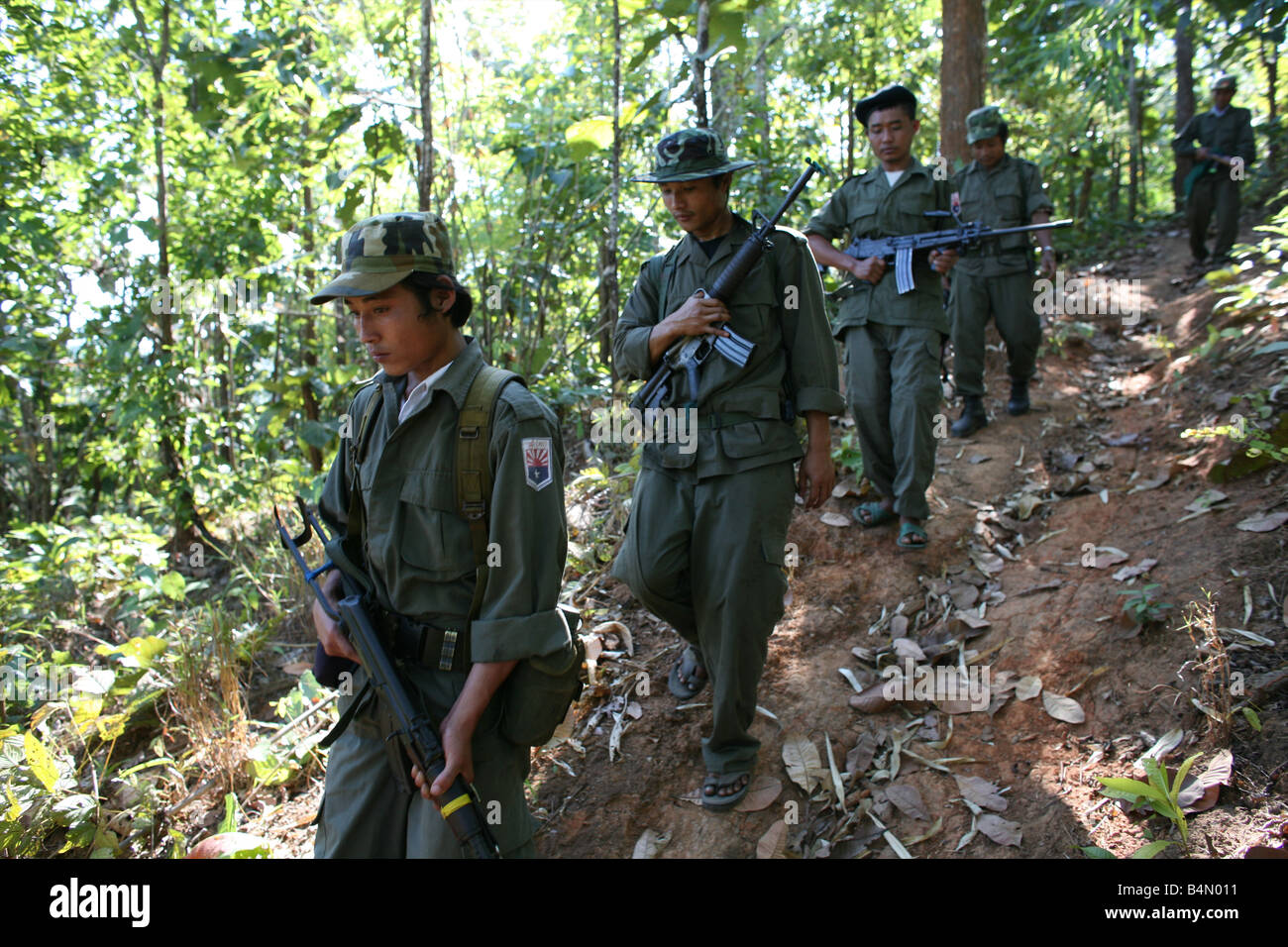 Karen national liberation army soldiers hi-res stock photography and ...