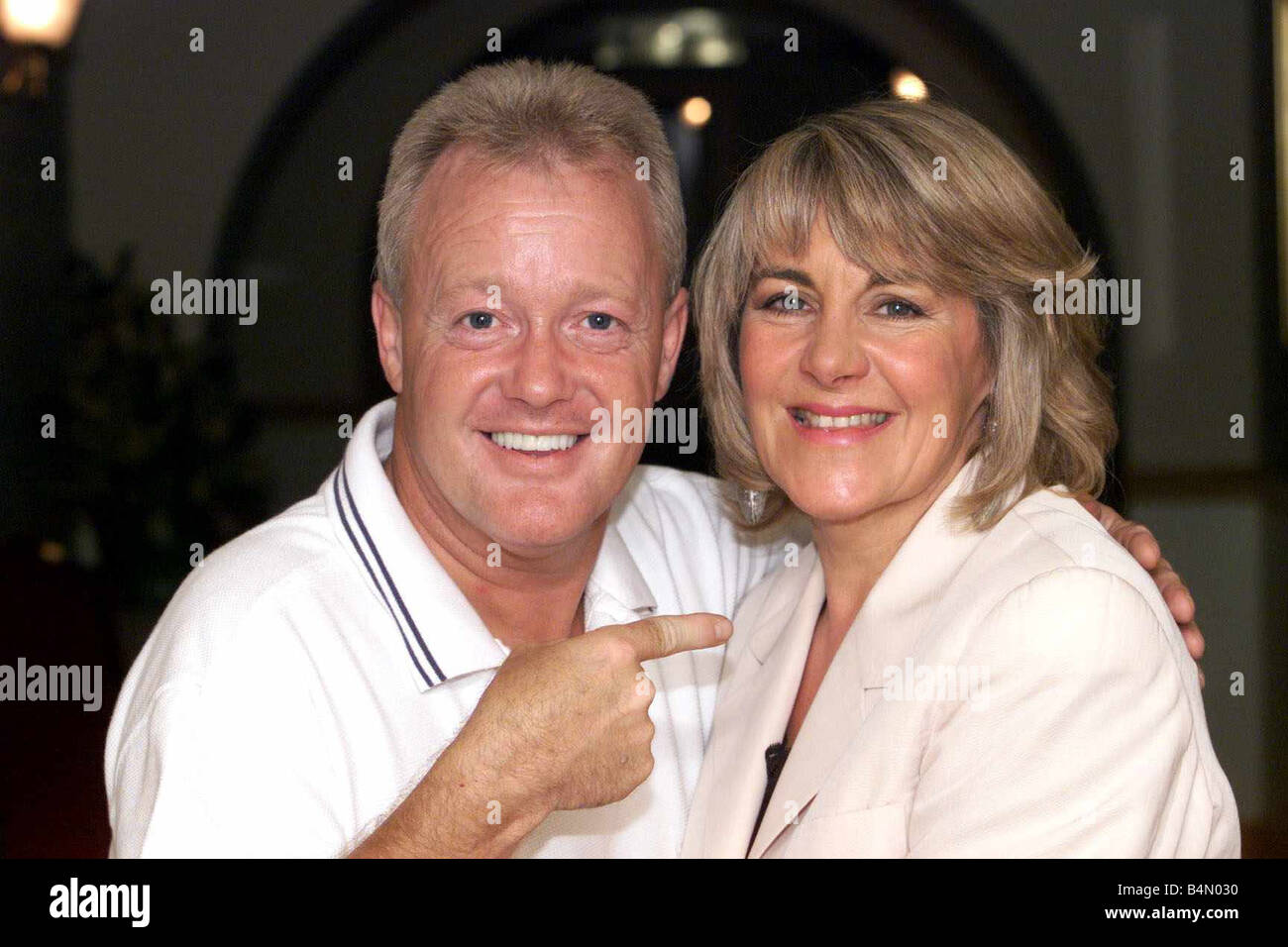 Keith Chegwin TV Presenter August 1999 Pictured with Nina Myskow Mirror ...