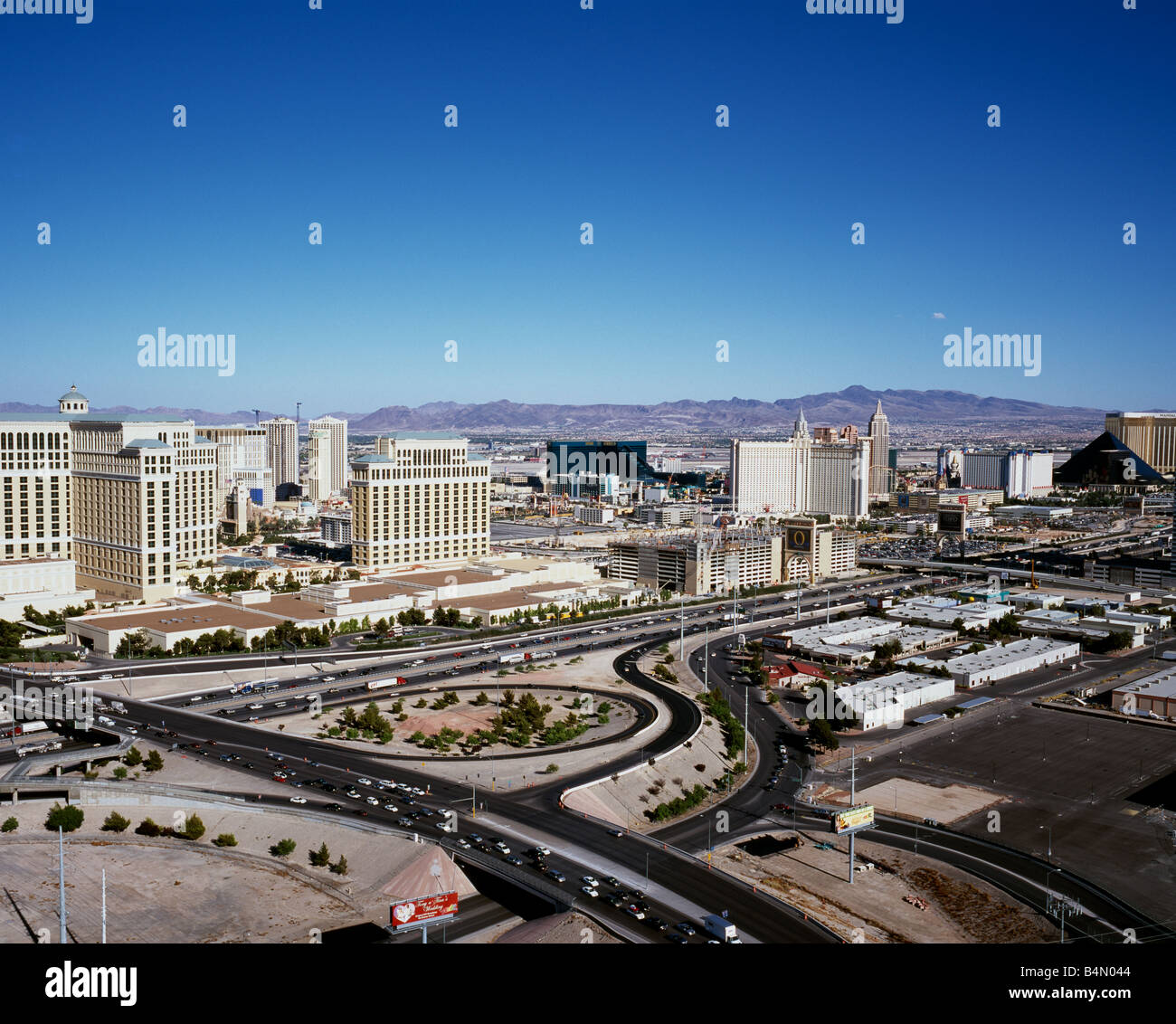 High angle view of Paradise Road Interchange and the I 15 looking South ...