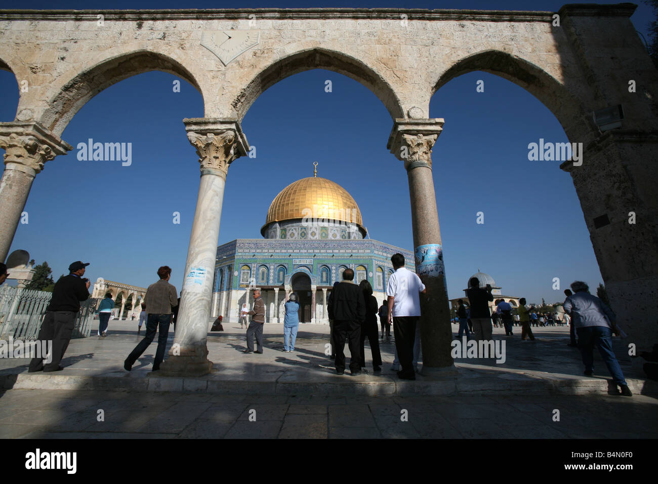 The Dome of the Rock on Temple Mount in the Old City of Jerusalem as ...