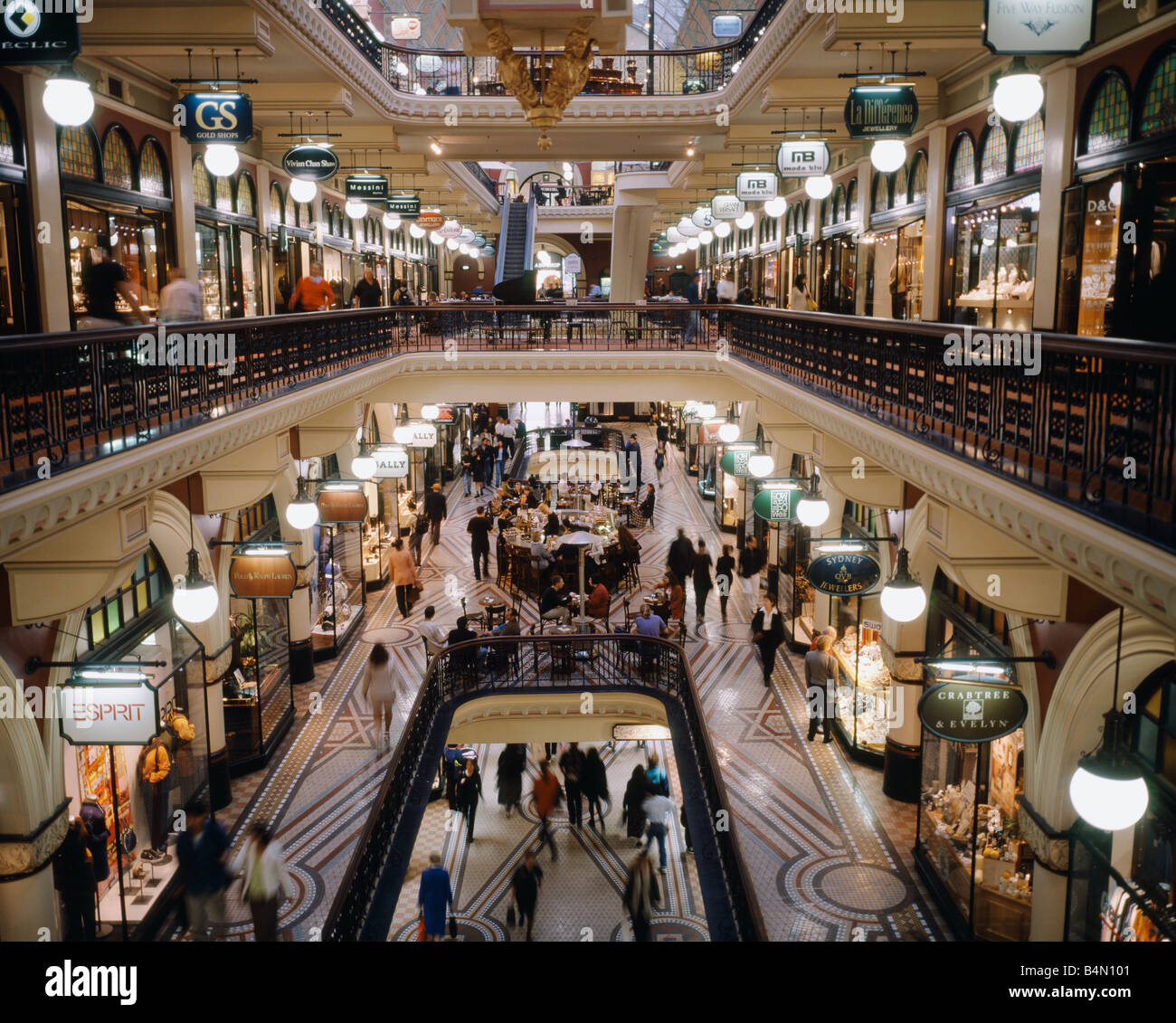 Inside the Queen Victoria Building Stock Photo - Alamy