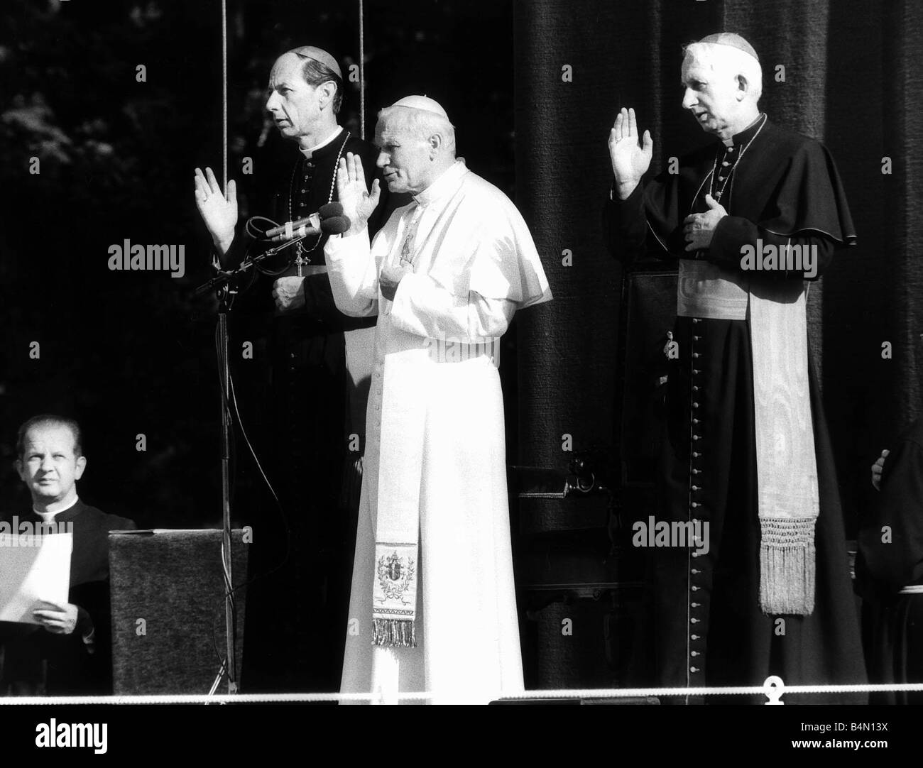 Pope John Paul II visits Britain May 1982 The Pope conducts service at ...