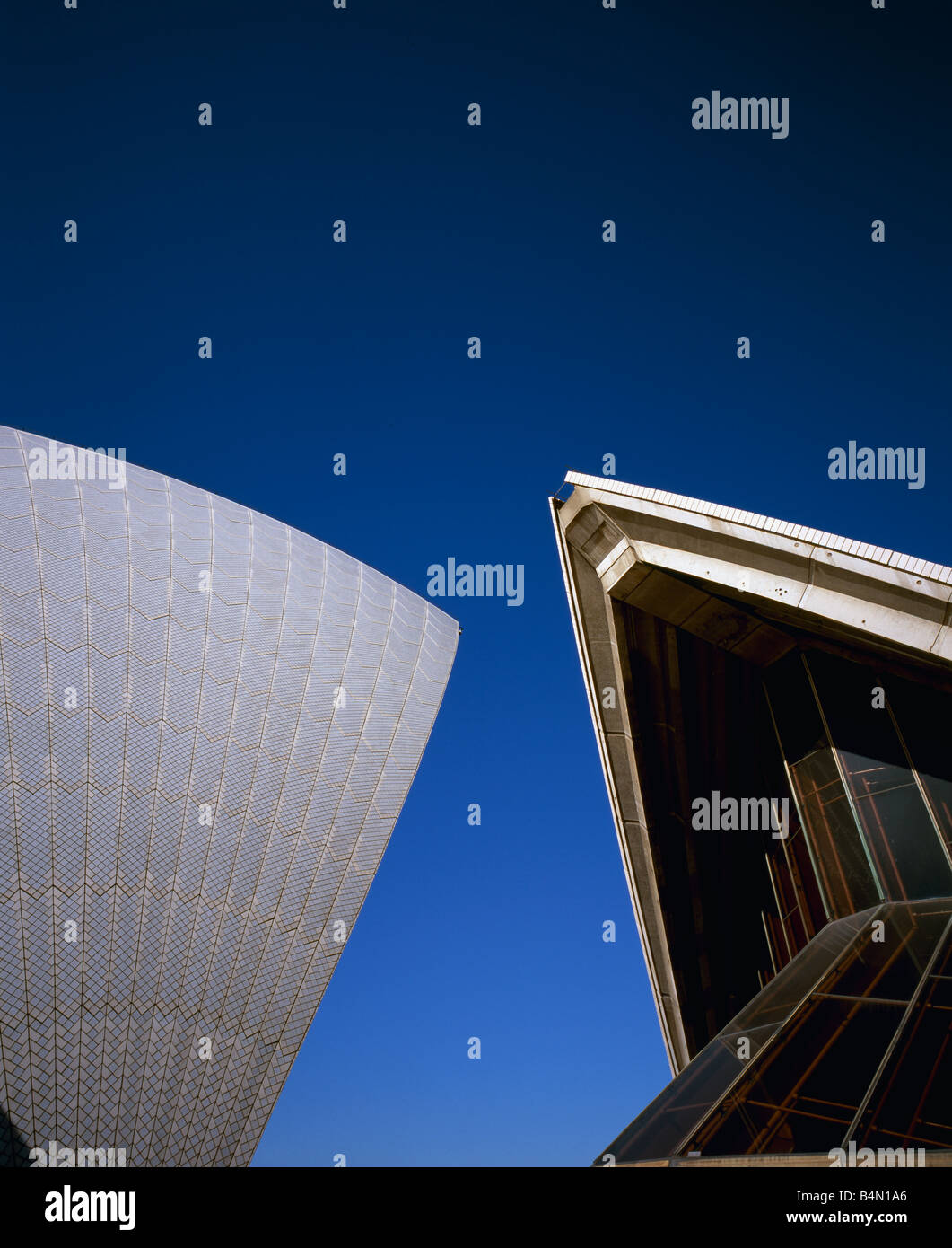 Close up of the shell roof of the Opera House Stock Photo - Alamy