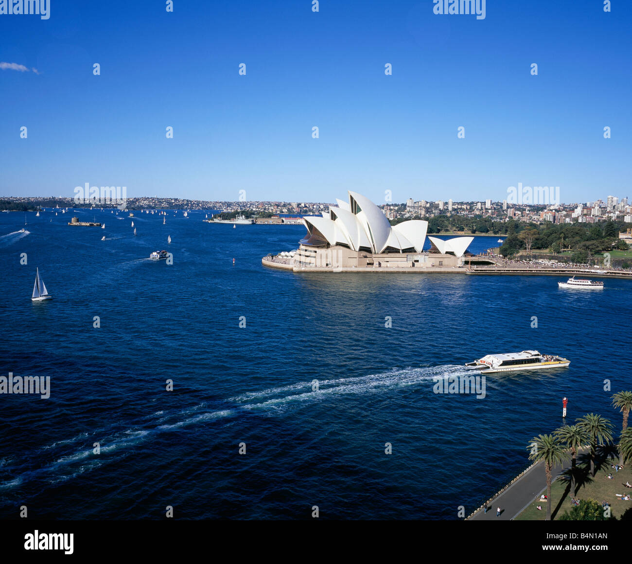 The Opera House with different ferry boats Stock Photo - Alamy