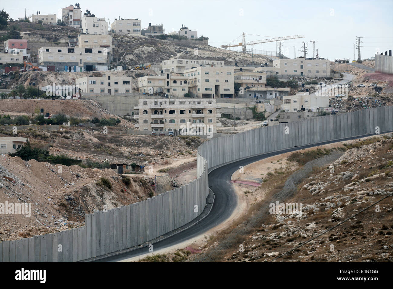 Israel is building a wall around the west bank territories blocking ...