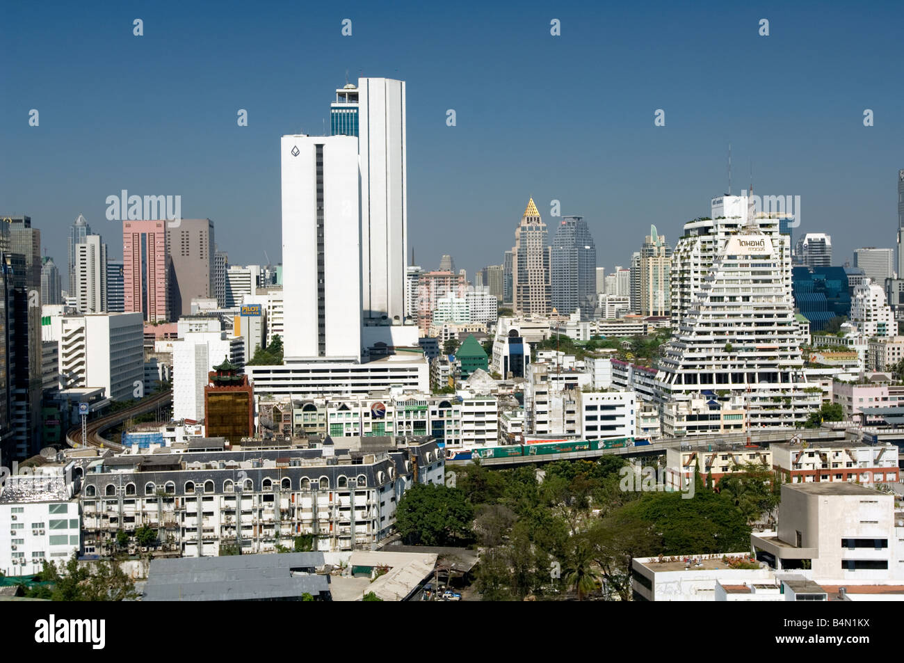 Hi Rising Buildings of Silom and Bangrak District Looking North East ...