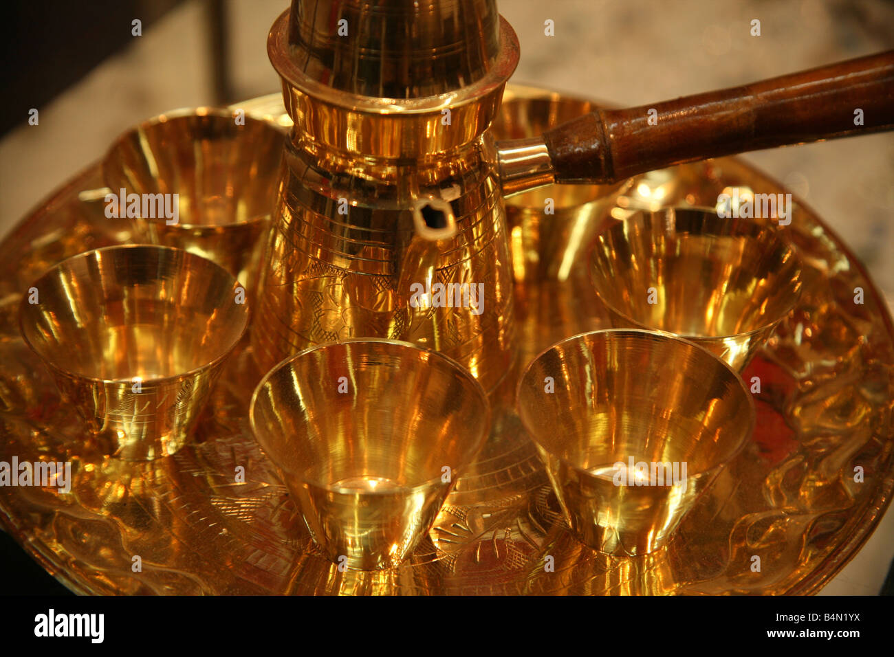 Tea tray at a market in the old city of Jerusalem Stock Photo - Alamy