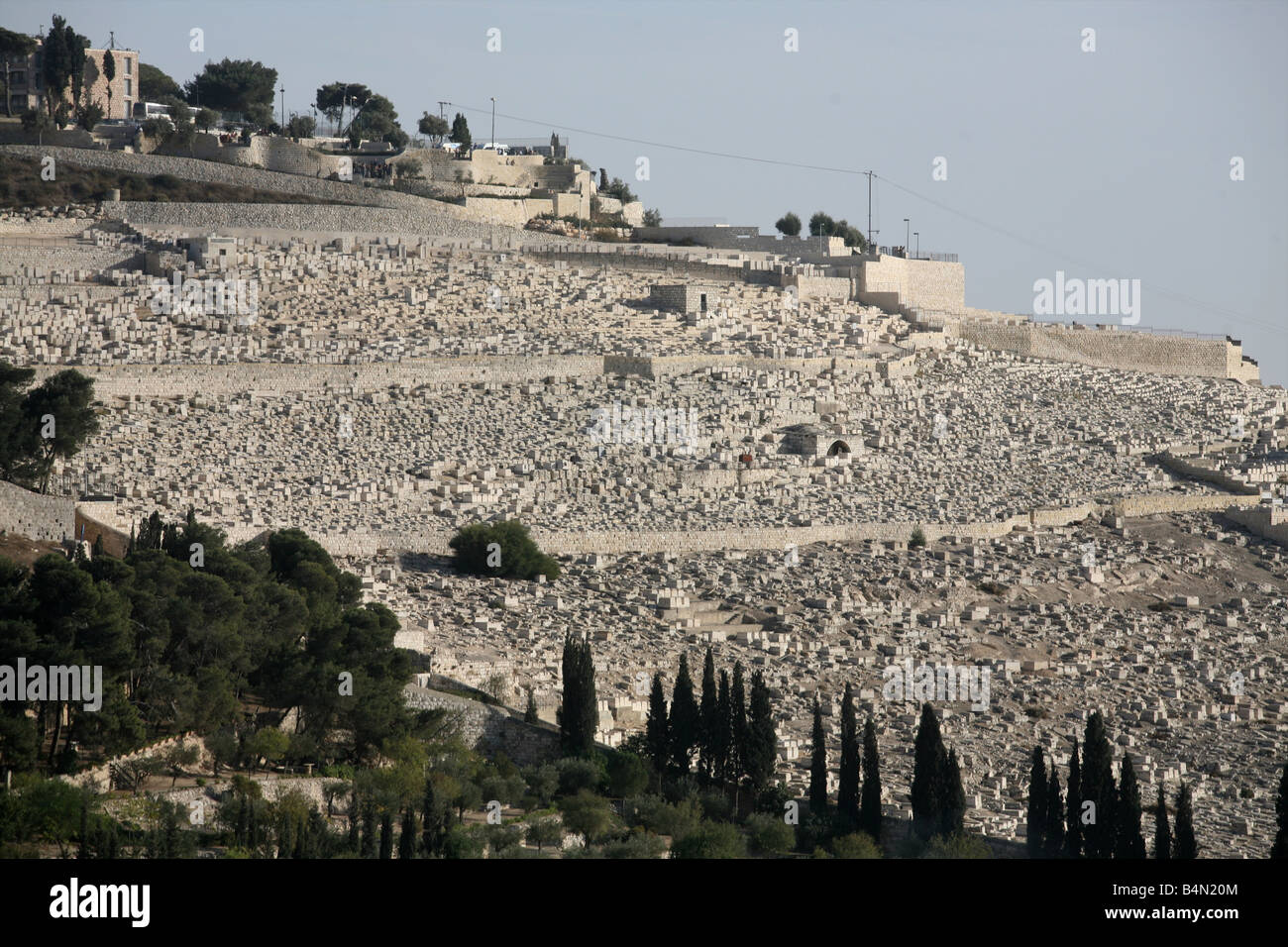 View of the Mount of Olives from the old city of Jerusalem Stock Photo ...