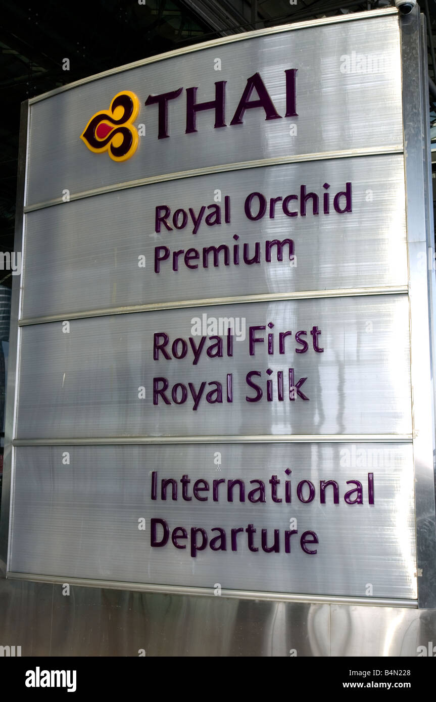 Thai International Signboard at Departure Level Ramp of the New ...