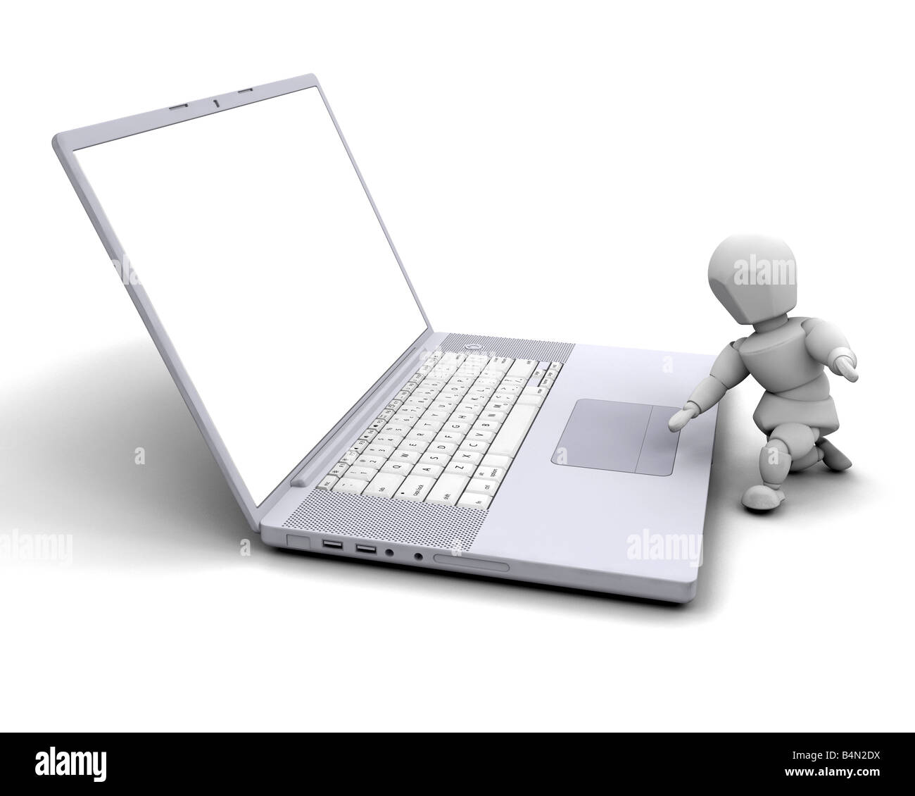 3D render of someone working on a computer Stock Photo - Alamy