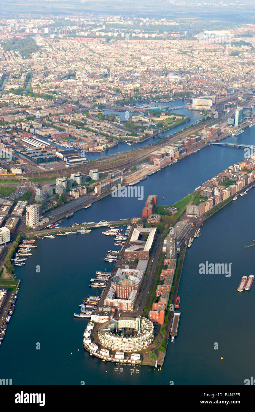 Holland Amsterdam aerial view of Java eiland Stock Photo - Alamy