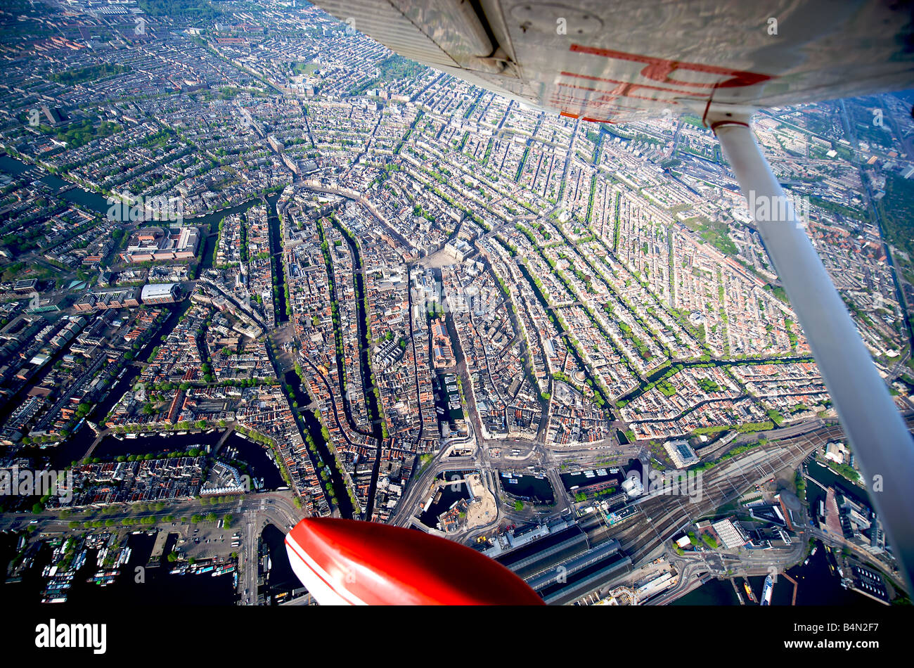 Holland Amsterdam aerial view of city centre Stock Photo - Alamy