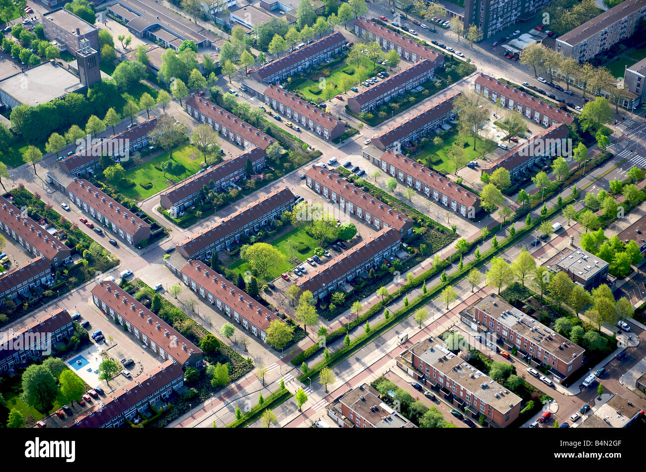 Holland Amsterdam aerial view of Slotervaart Stock Photo - Alamy