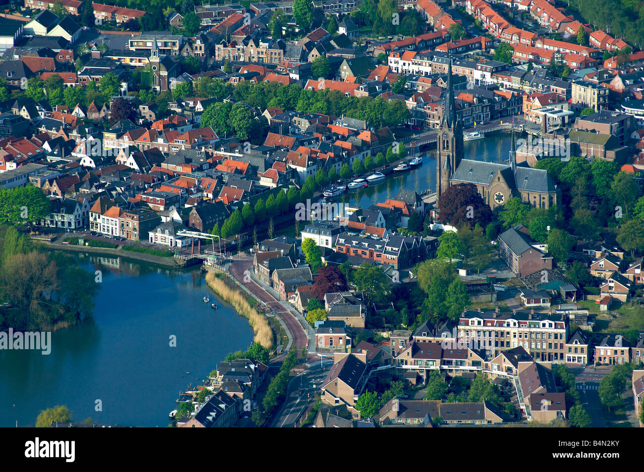 Holland Weesp aerial view Stock Photo - Alamy